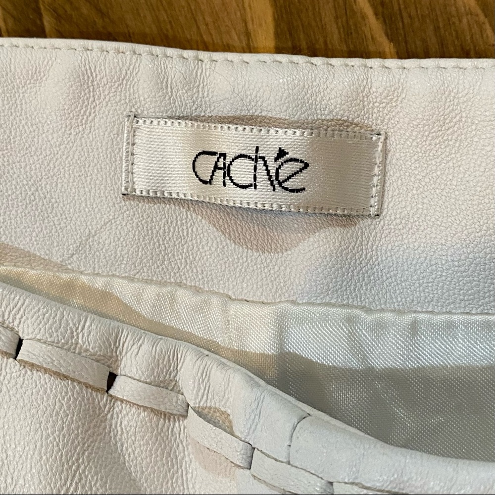 Vintage Cache Genuine Leather Pants With Stitched Det… - Gem